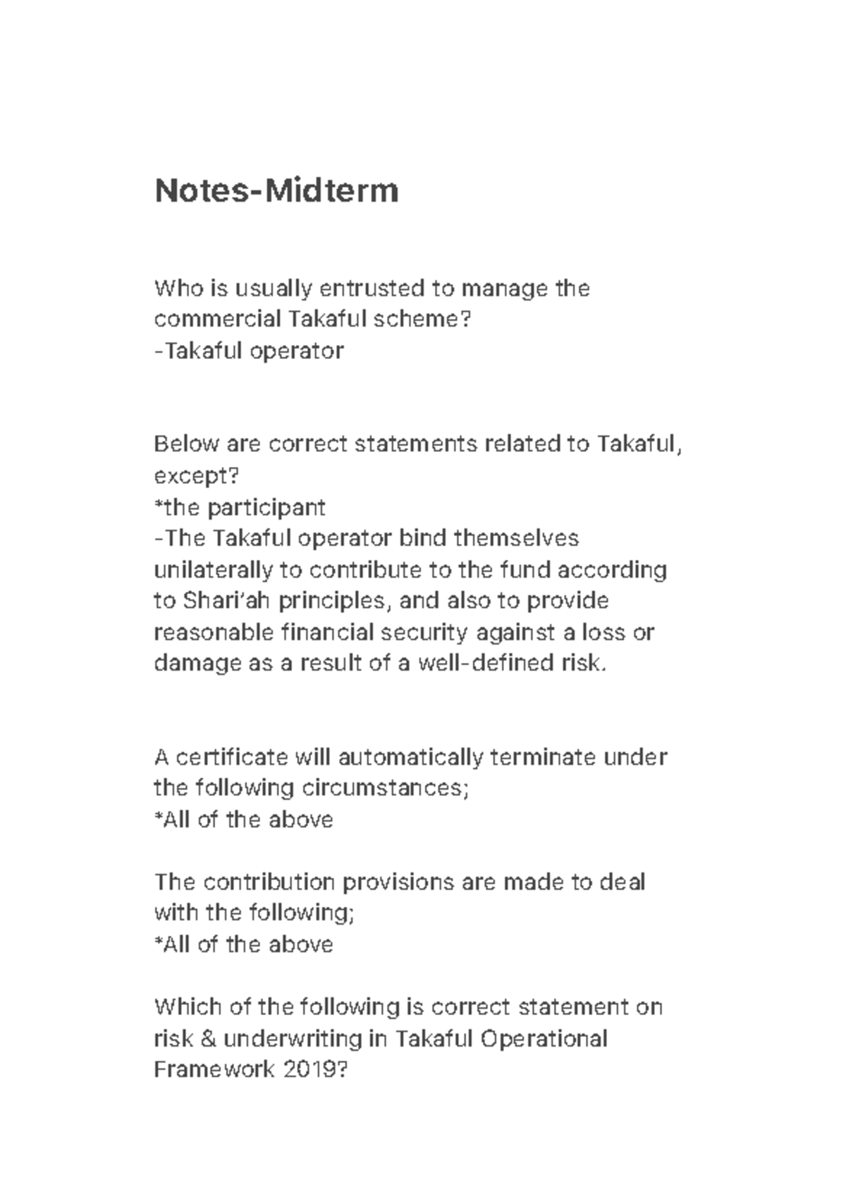 Notes-Midterm 1 - my notes for free - Notes-Midterm Who is usually ...