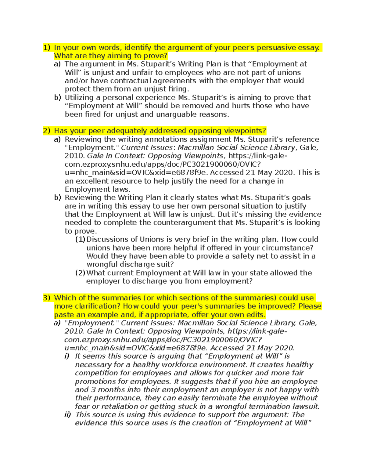 Discussion response English 4-3 - In your own words, identify the ...