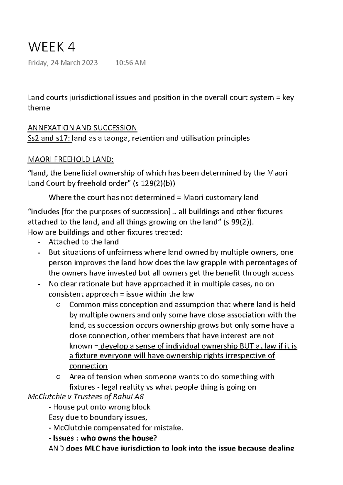 WEEK 4 - this is content on the annexation and succession of maori free ...