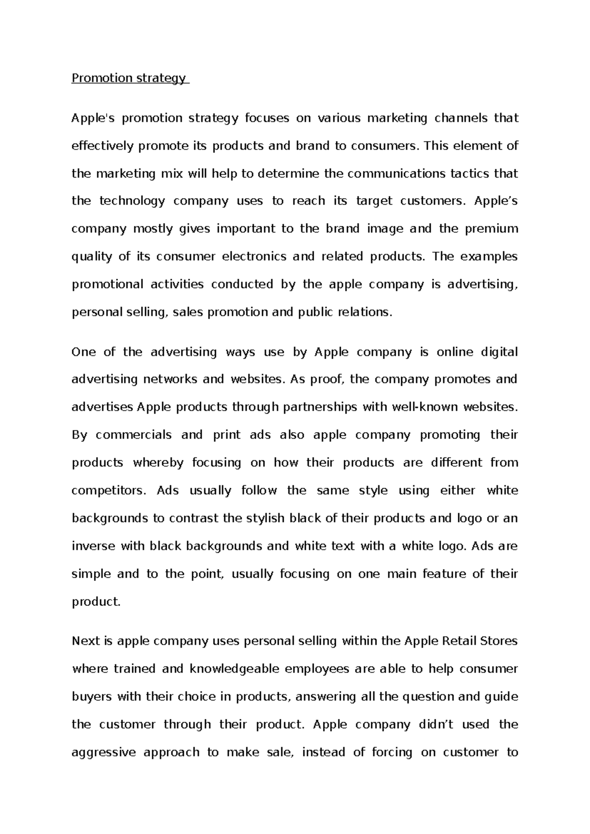 Promotion Strategy - Promotion strategy Apple's promotion strategy ...