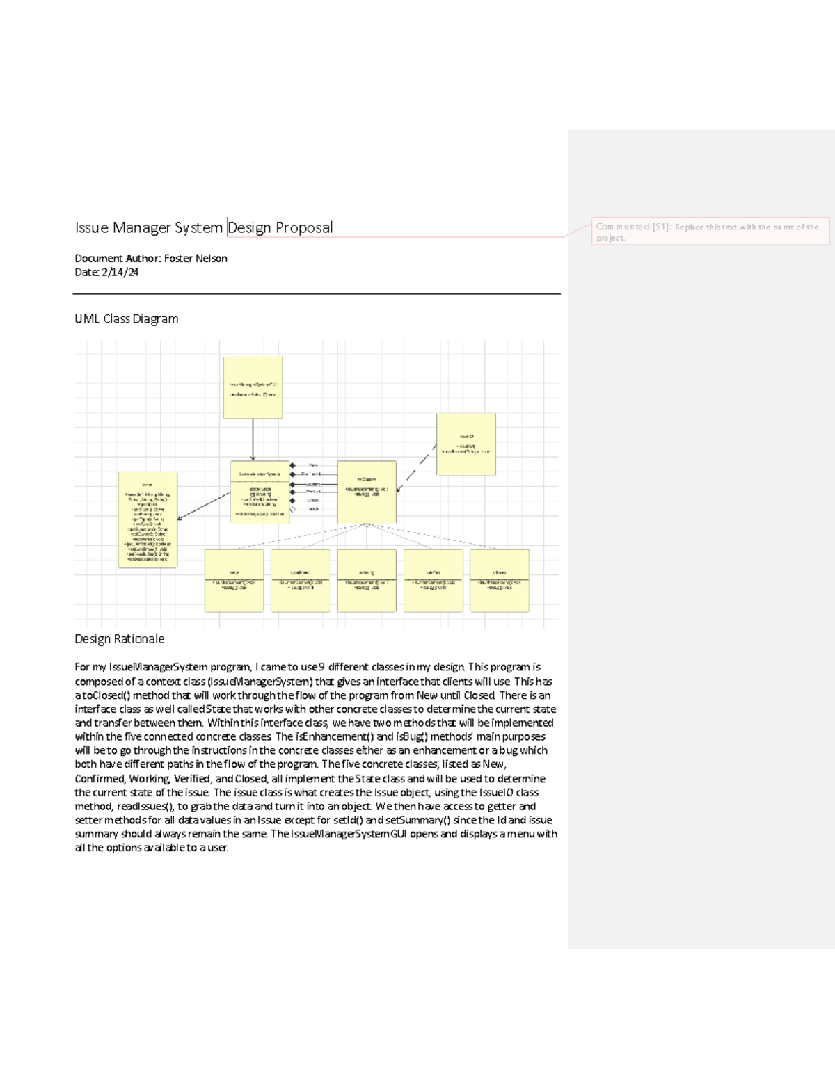 Design Proposal Template - Issue Manager System Design Proposal ...