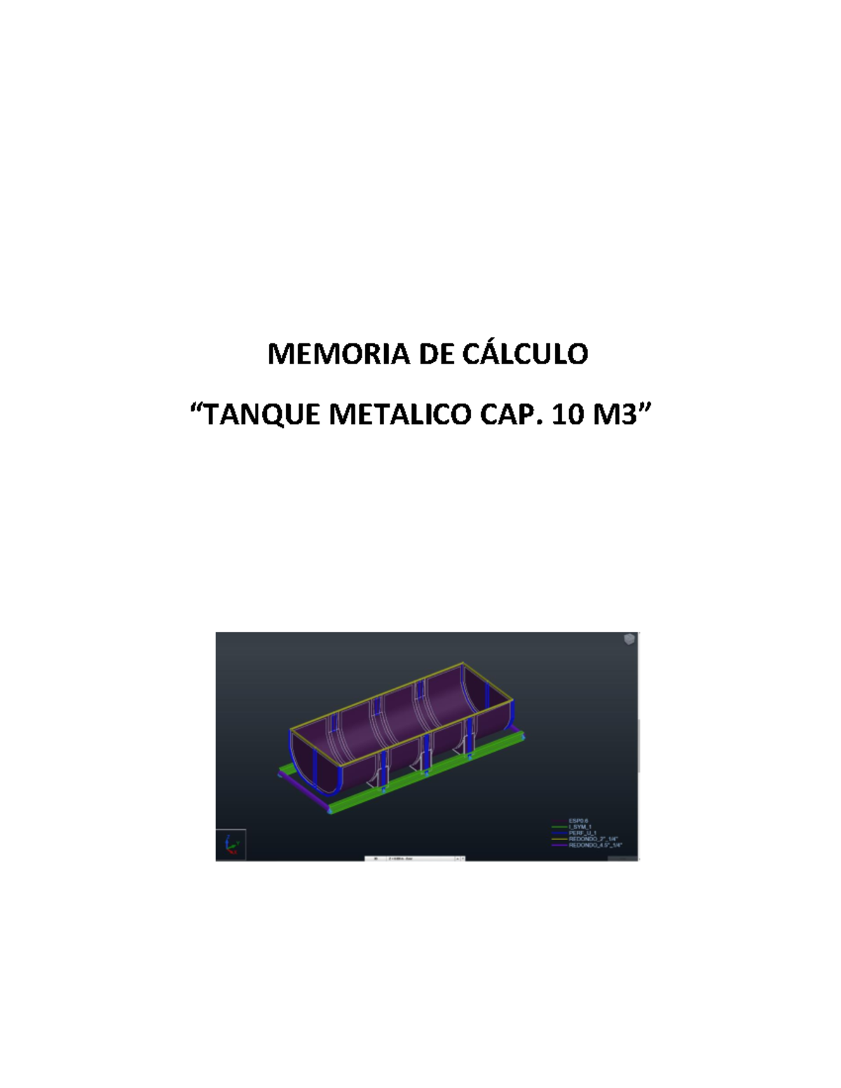 Memoria De Calculo Tanque Metalico 10m3 Warning Tt Undefined Function 32 Warning Tt