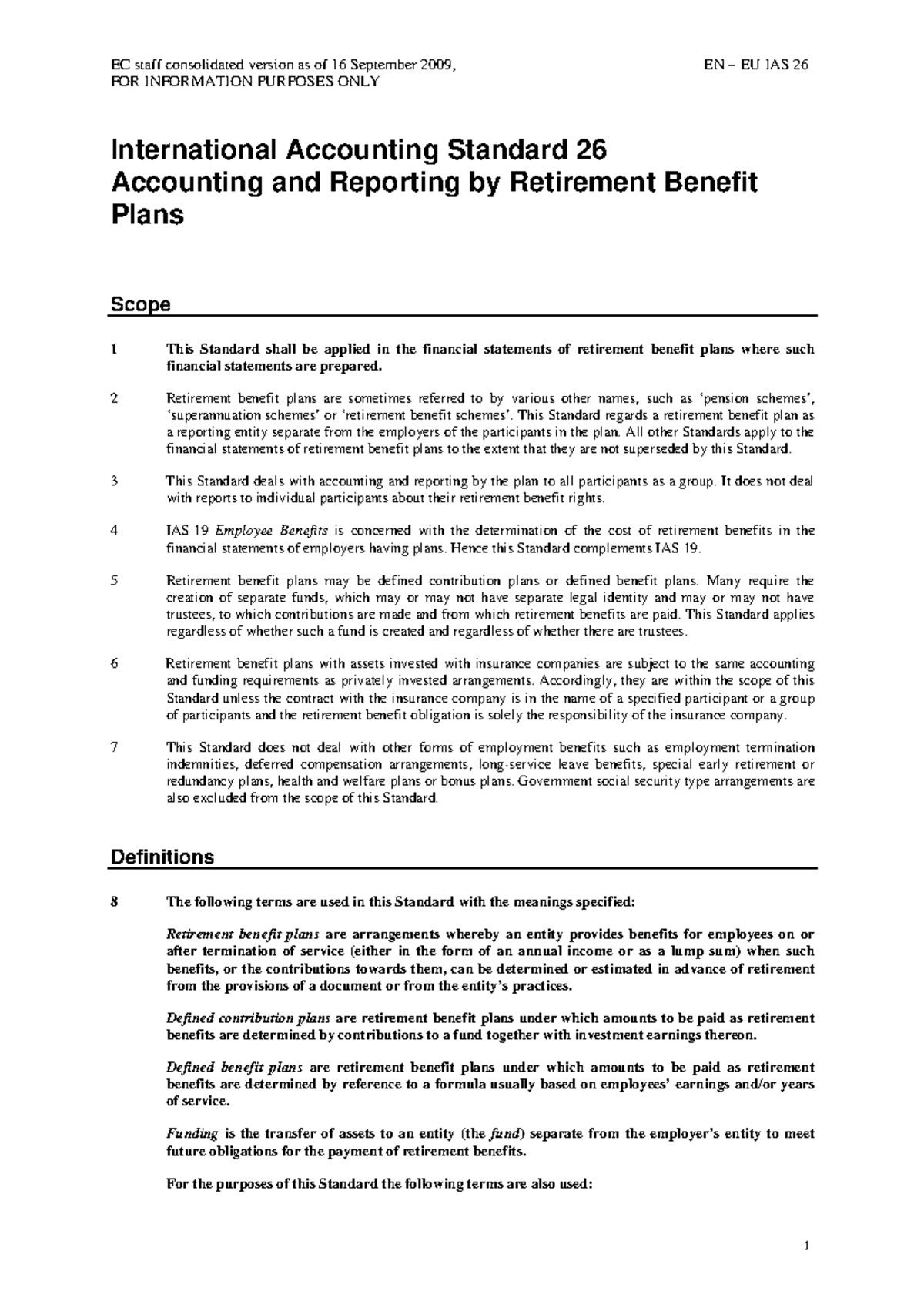 Ias26 en - xnghgijrhjerh - FOR INFORMATION PURPOSES ONLY International ...