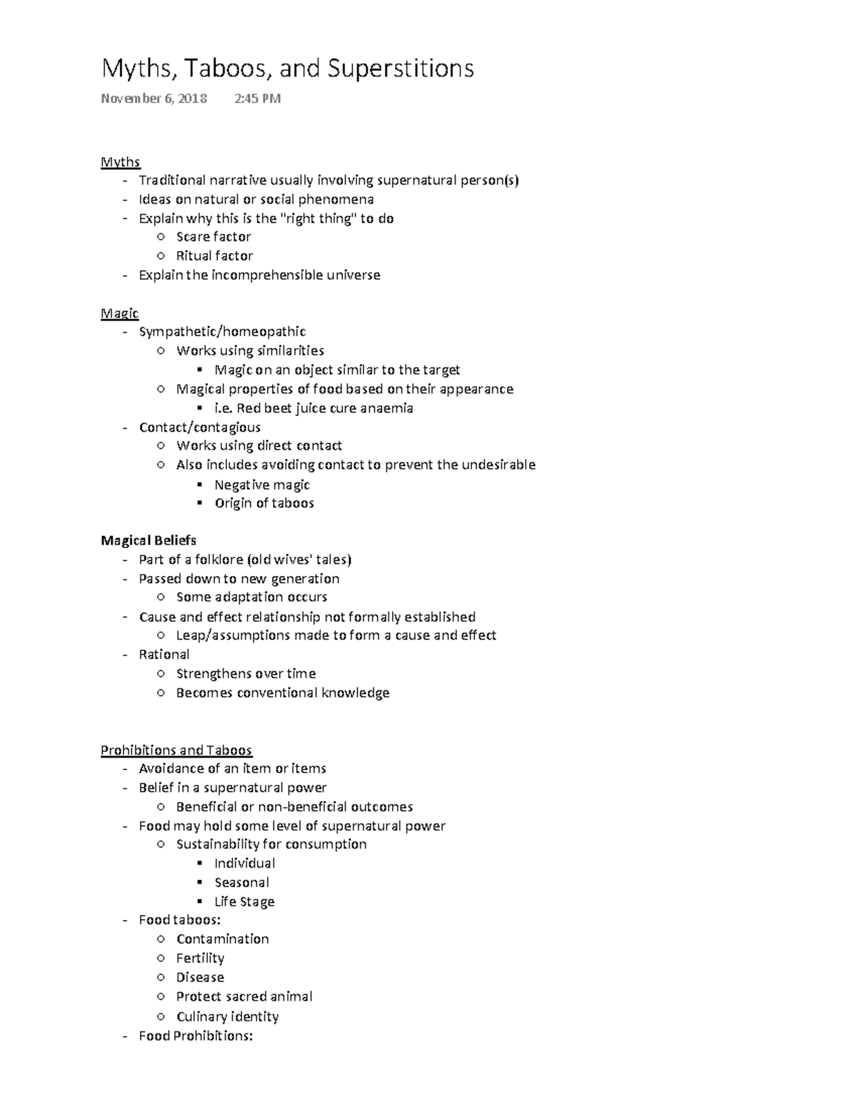 Myths, taboos, and superstitions - Myths, Taboos, and Superstitions ...