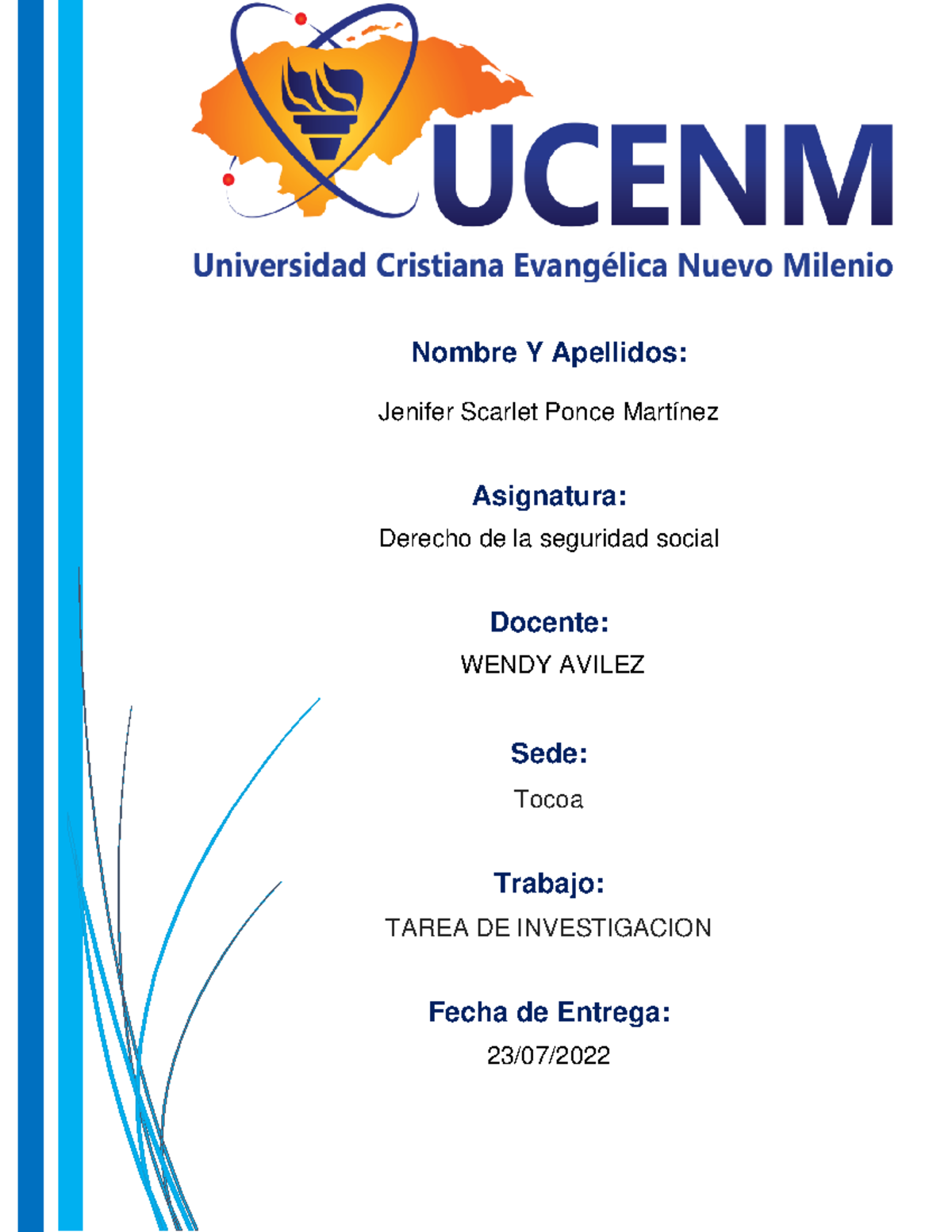 Tarea DE Investigacion Jenifer Ponce - Nombre Y Apellidos: Jenifer ...