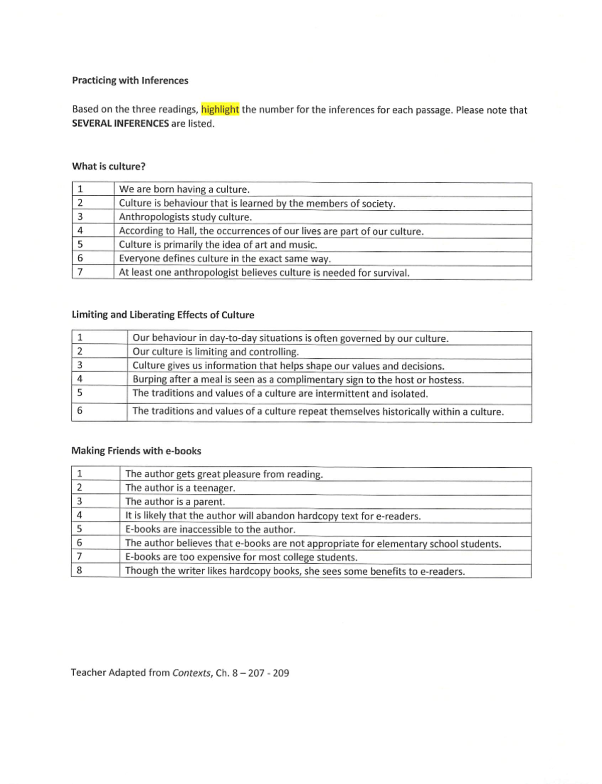 Practicing with Inferences - MGMT 1P93 - Studocu