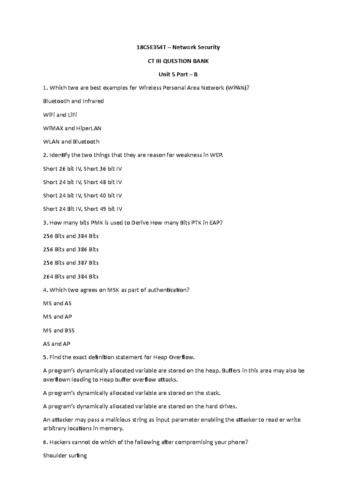 Unit 5 QB - Network Security - 18CSE354T – Network Security CT III QUESTION BANK Unit 5 Part – B ...