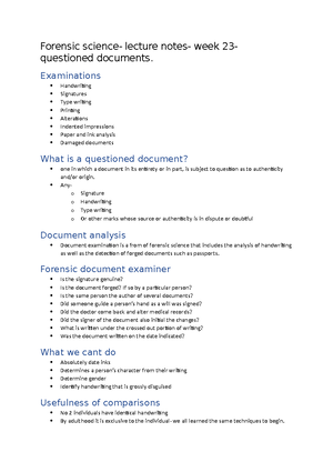 Forensics course Ang Mo Kio case week 4 - Question 1 What marks would ...