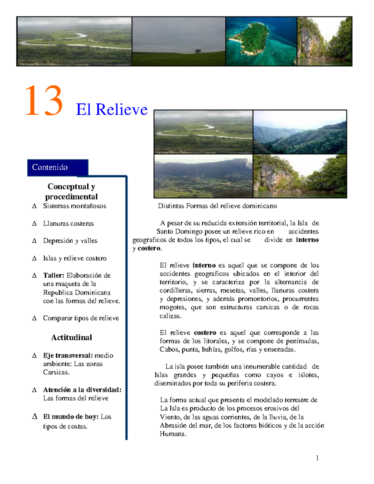 Relieve-dominicano - El tipo de relieve de la República Dominicana ...