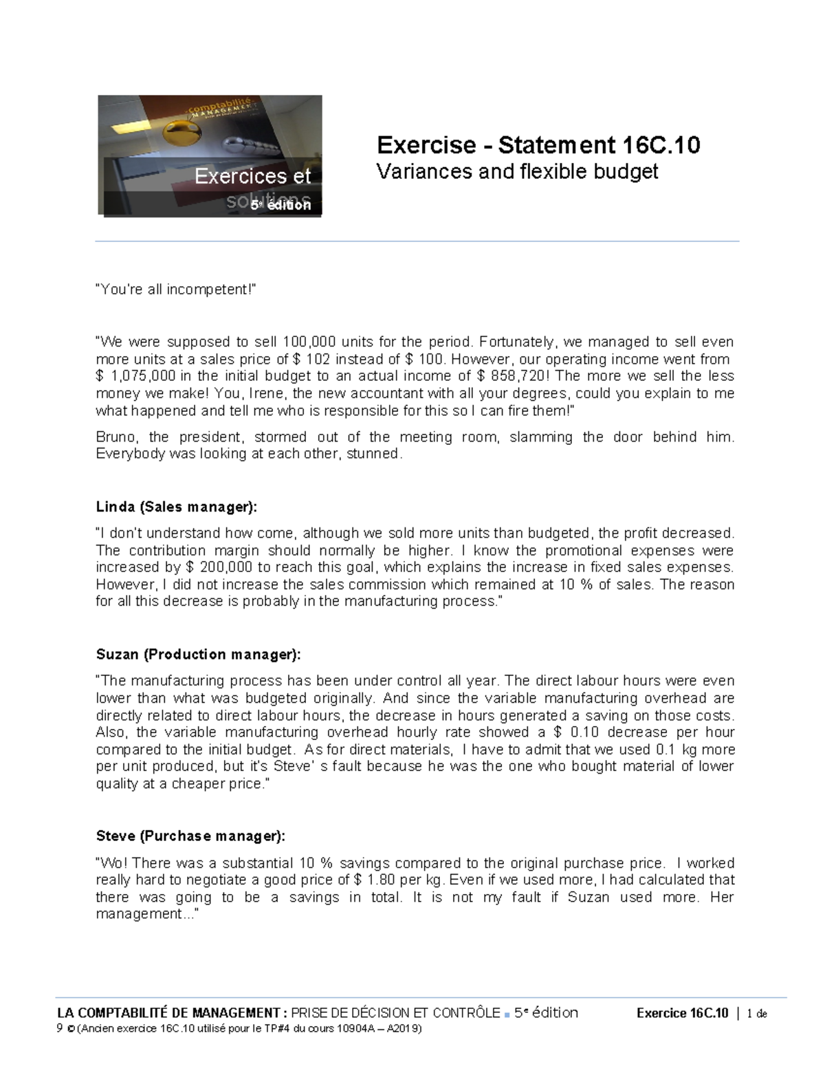 TP4 Exercise 16Sup C.10 10904 A Statement W2024 - Exercise - Statement ...