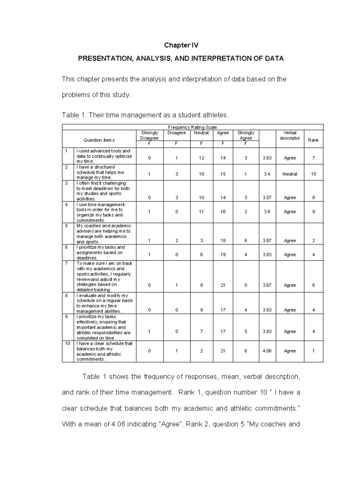 Chapter-IV - chapter 4 - Chapter IV PRESENTATION, ANALYSIS, AND ...