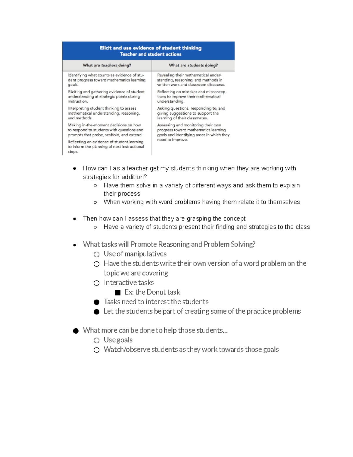 Prep 6 - Classwork - How can I as a teacher get my students thinking ...
