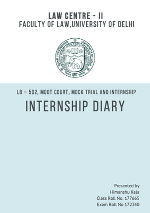 Practical Training Book PDF - BBA.LLB (Hons) - MU - Studocu