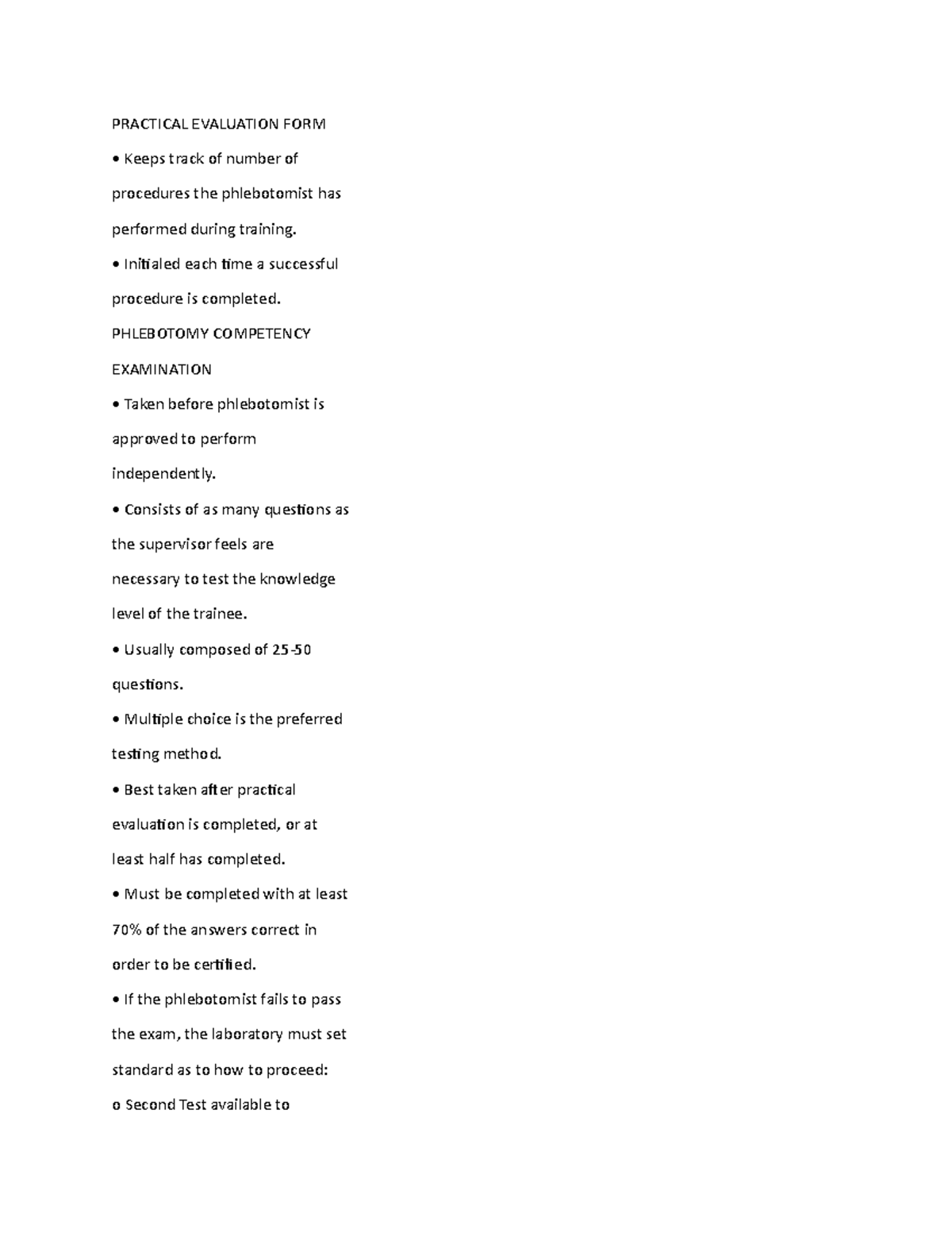 Practical Evaluation FORM - PRACTICAL EVALUATION FORM Keeps track of ...