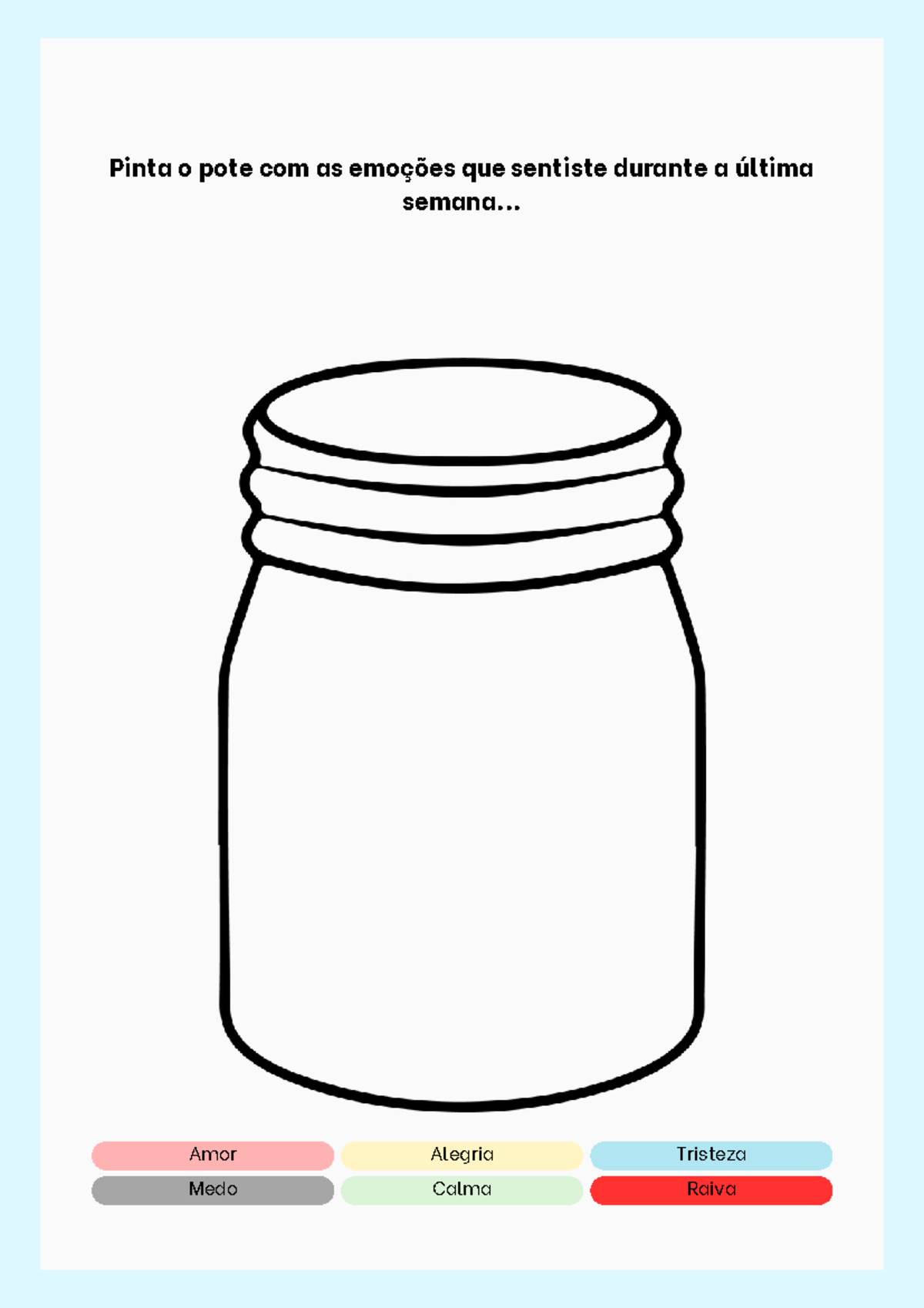 Pote das emoções - Atividades regulação emocional - Psicologia da ...
