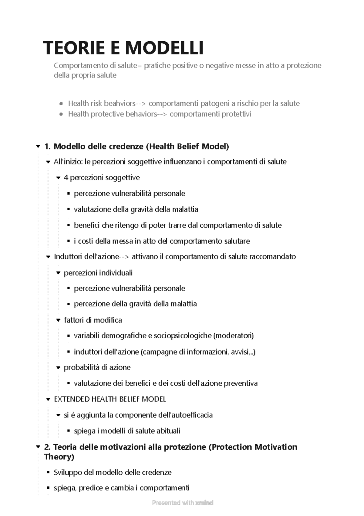 Teorie E Modelli - Riassunto Psicologia dello Sport e della Salute - TEORIE E MODELLI ...