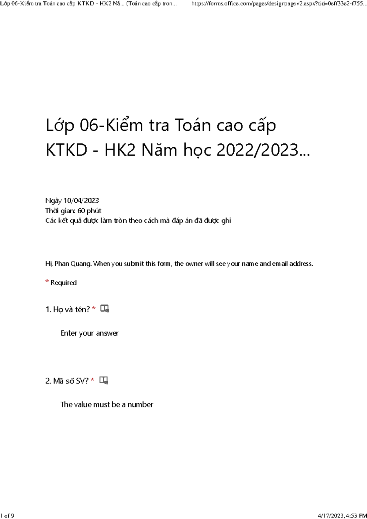 Đề 3-Lớp 06-Kiểm tra Toán cao cấp KTKD - HK2 Nă - Lớp 06-Kiểm tra Toán ...
