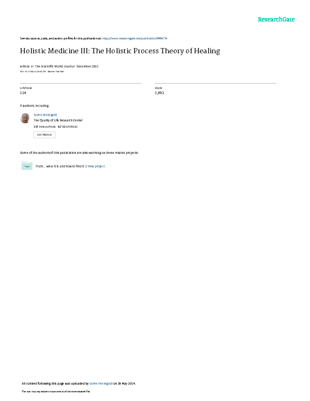Holistic Medicine III The Holistic Process Theory of Healing - See ...