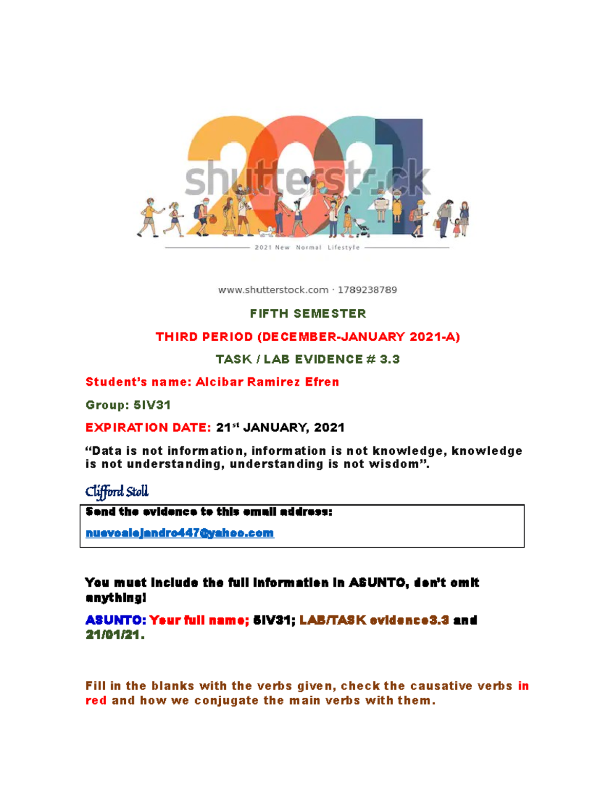 2021AAA 5th SEM TASK LAB EVID 3 - FIFTH SEMESTER THIRD PERIOD (DECEMBER ...