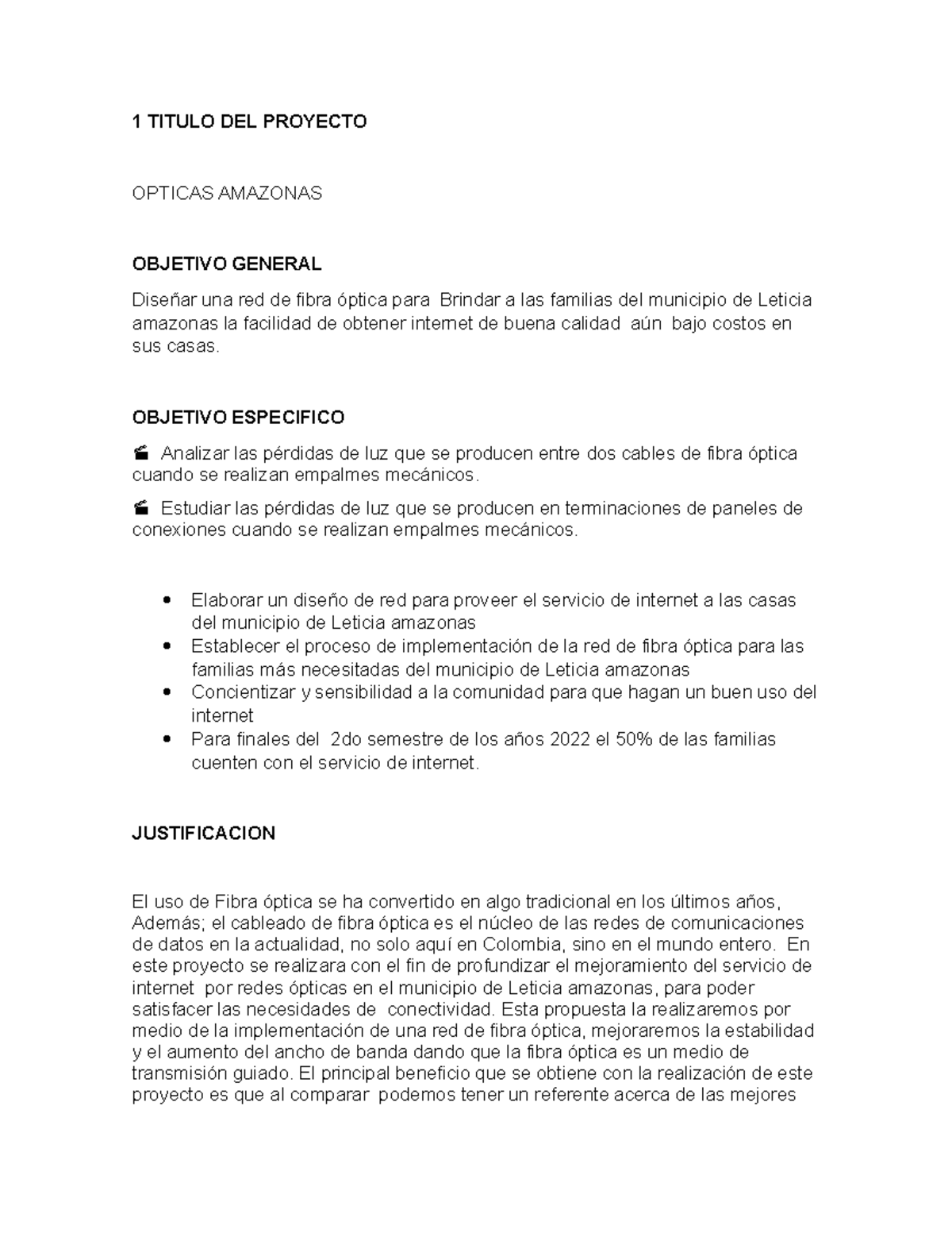 Titulo DEL Proyecto - nuevo trabajo para aprender a conocer las cosas ...