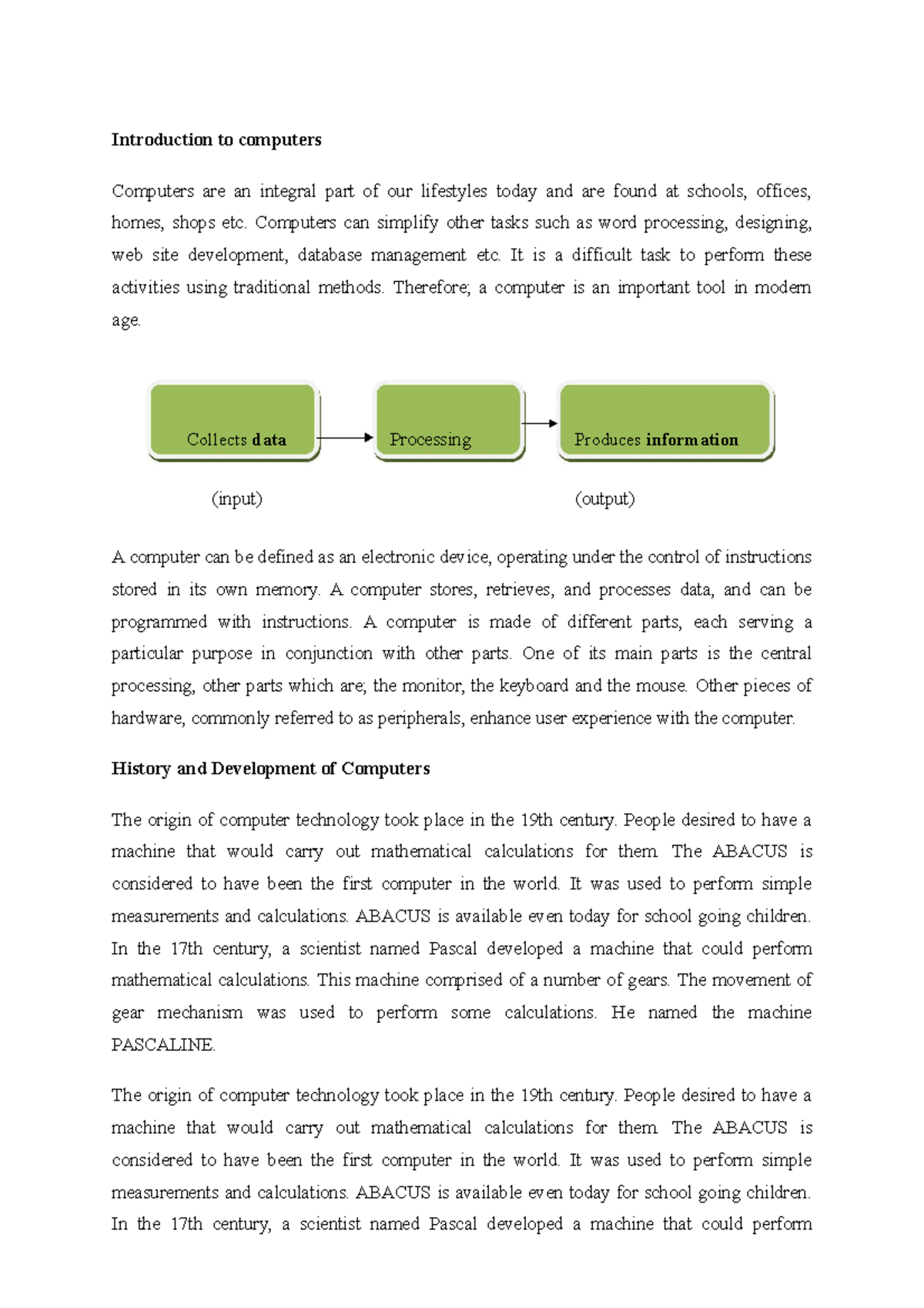UNIT 1 notes - Computing for entrepreneurs - Introduction to computers ...