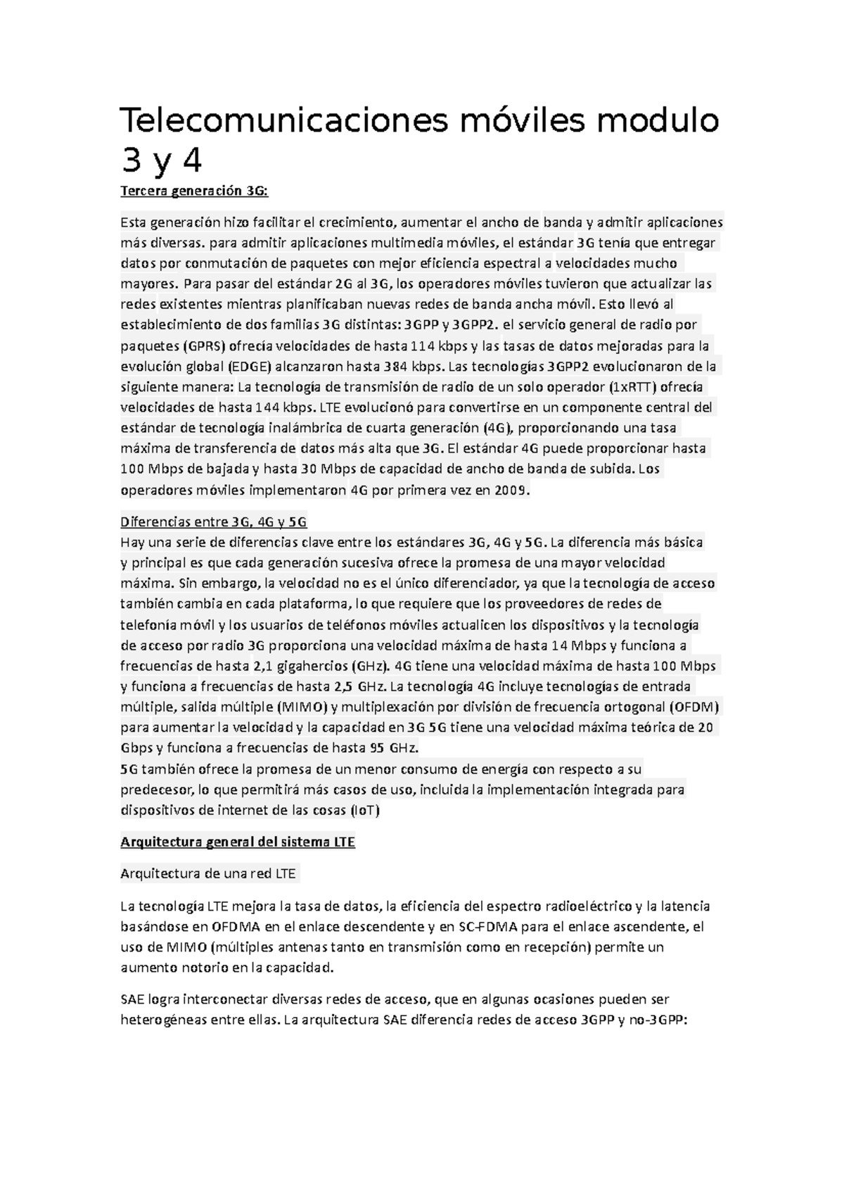 Telecomunicaciones móviles modulo 3 y 4 - Telecomunicaciones móviles modulo 3 y 4 Tercera ...