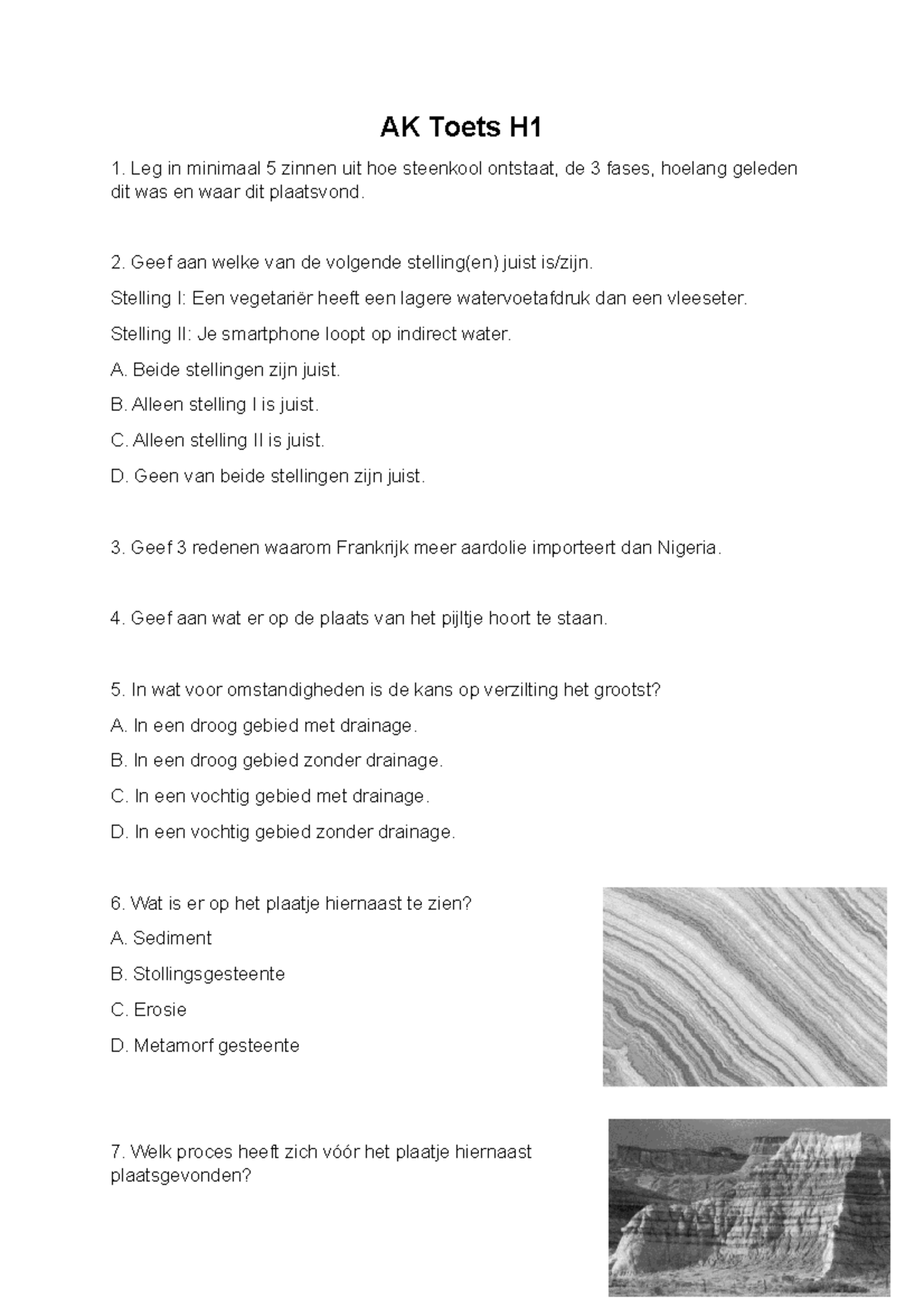 AK Toets H1 3AG - AK Toets H Leg in minimaal 5 zinnen uit hoe steenkool ...