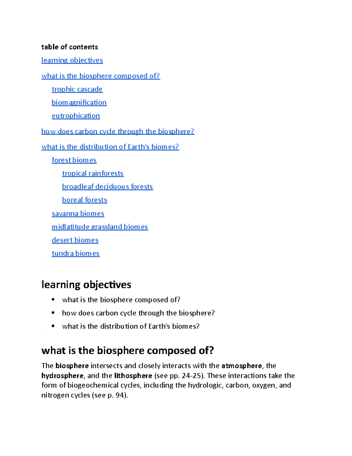 Ch 4- Biosphere GEOG 111- Introduction to Geography - table of contents ...