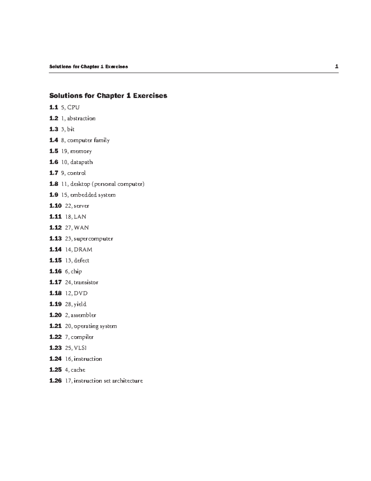 Solutions for chapter 1 exercises - Solutions for Chapter 1 Exercises 5 ...