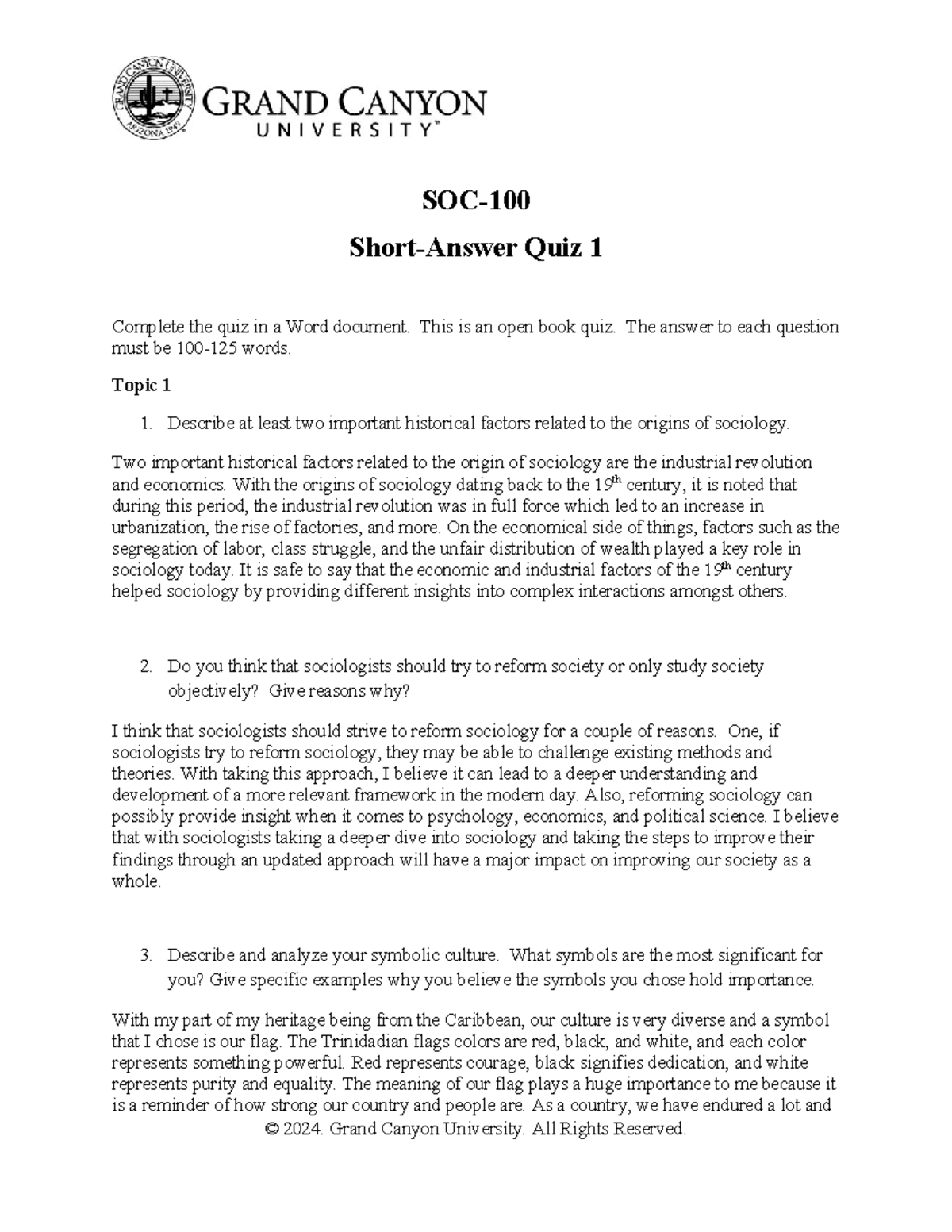 SOC-100.Short-Answer Quiz 1 1-8-18 - SOC- Short-Answer Quiz 1 Complete ...