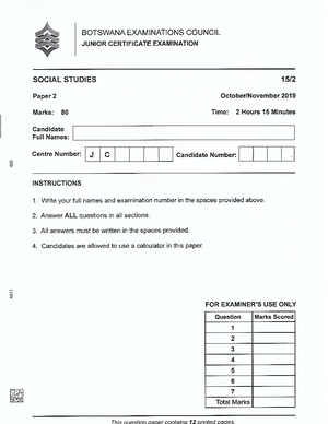 [Solved] Possible exam questions for social studies traditions ...