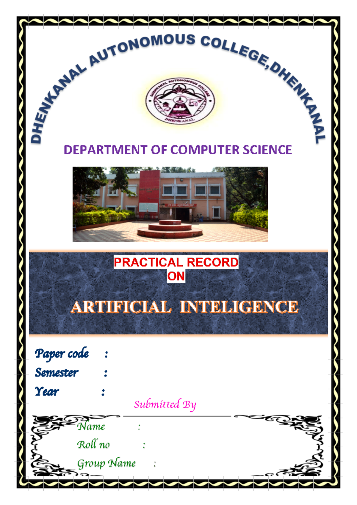 AI font page - Notes - Business Environment - DEPARTMENT OF COMPUTER ...