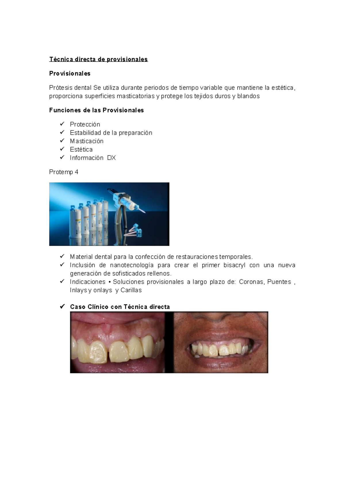 493487463 Tecnica directa de provisionales - Técnica directa de ...