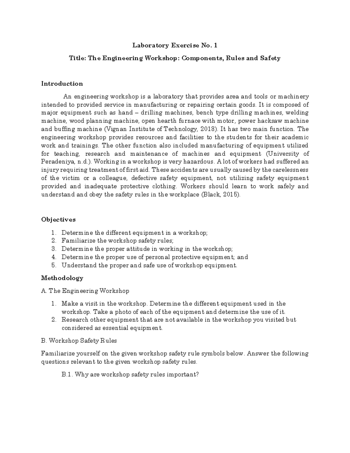 ABEN22 - Laboratory Exercise No. 1 - Laboratory Exercise No. 1 Title ...
