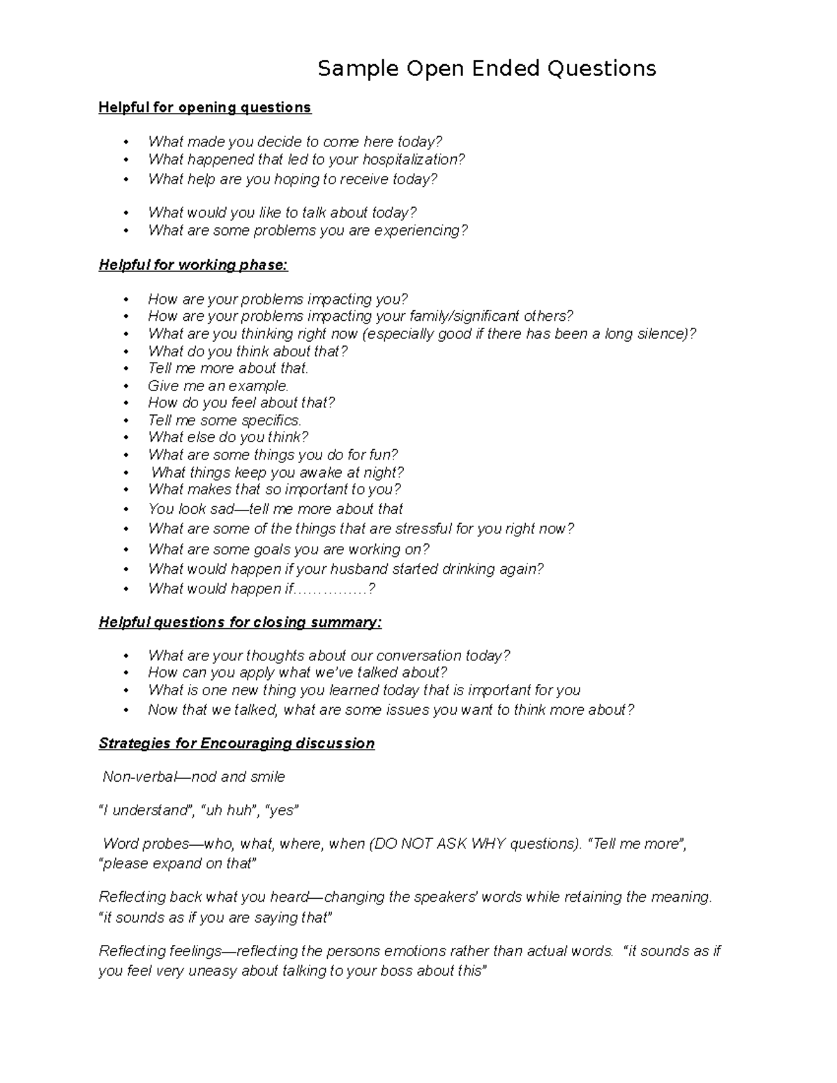 Sample Open Ended Questions 1 HLTH2360 TTU Studocu