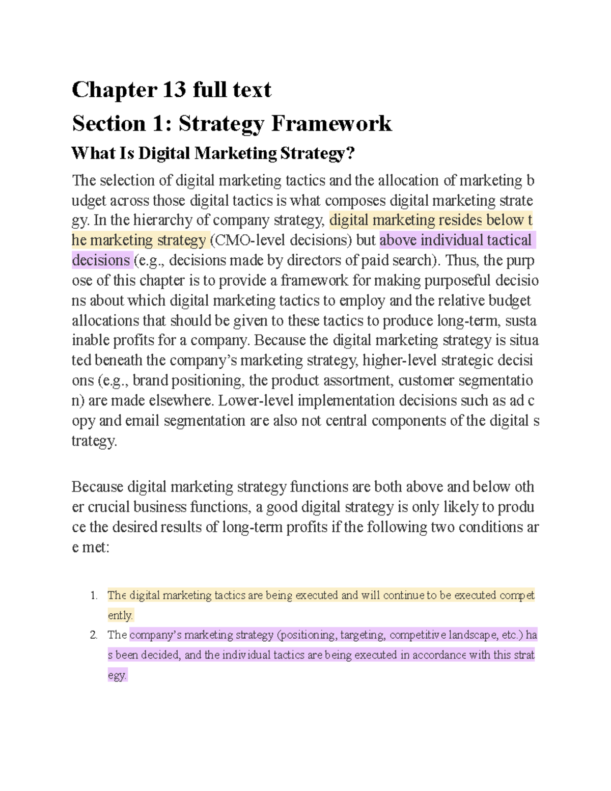 Chapter 13 full text - Chapter 13 full text Section 1: Strategy ...