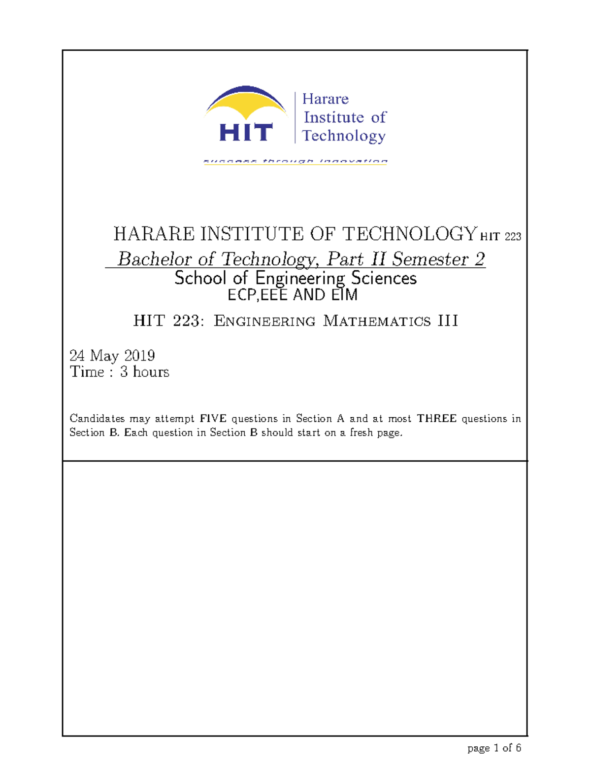 AP2D8A~1 - good - HARARE INSTITUTE OF TECHNOLOGY HIT 223 Bachelor of ...