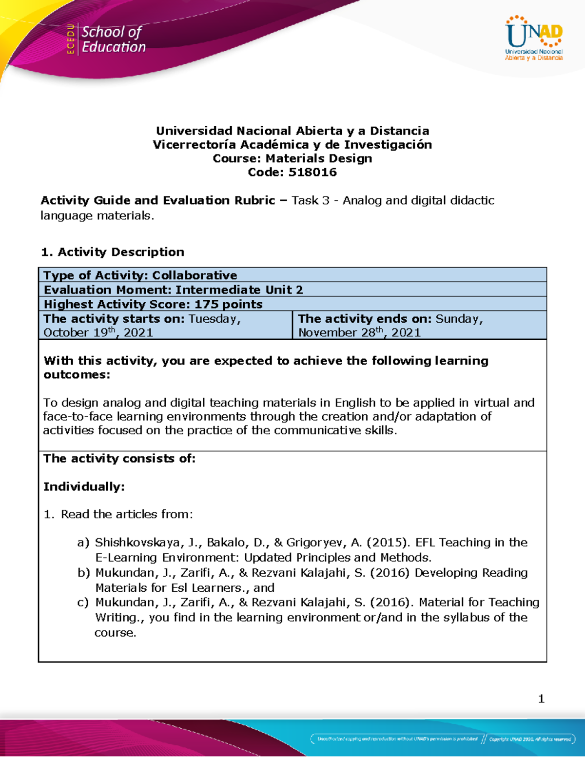 Activity Guide and Evaluation Rubric - Task 3 - Analog and digital ...