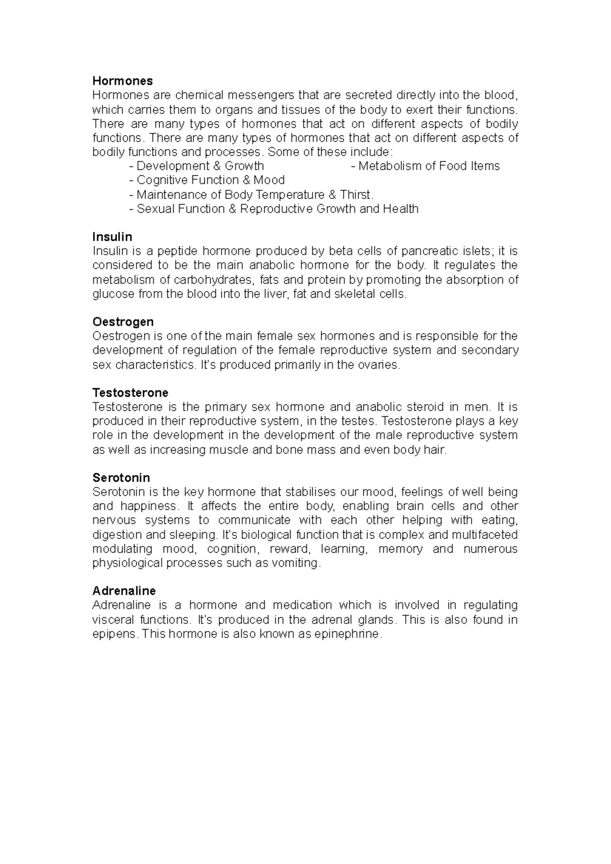 Hormones and the Body - Hormones Hormones are chemical messengers that ...