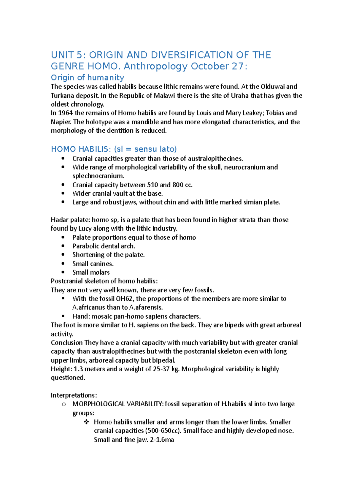 10 Human Development - Complete class notes of the subject, including ...