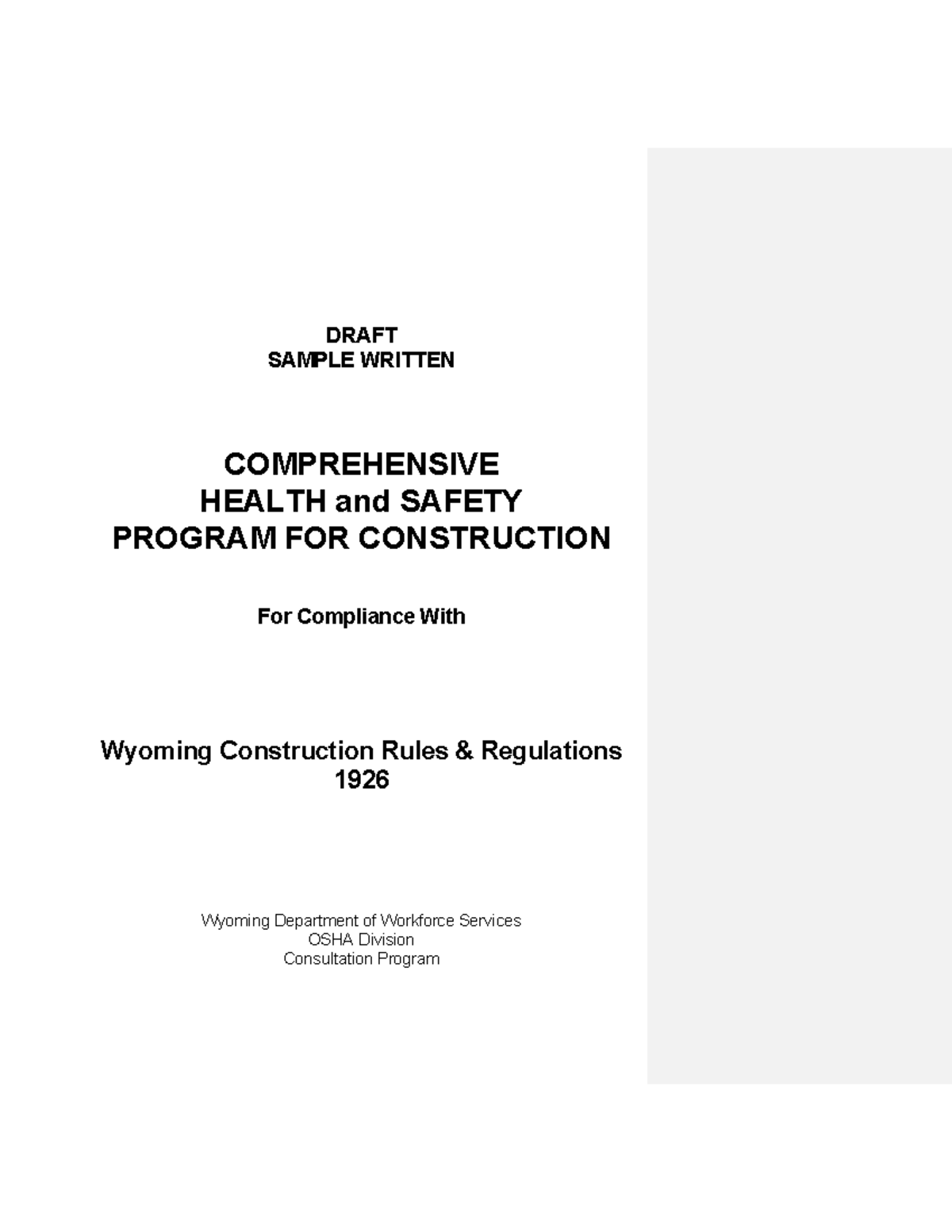 Comprehensive Safety And Health Program Construction DRAFT SAMPLE comprehensive-safety-and-health-program-construction-draft-sample