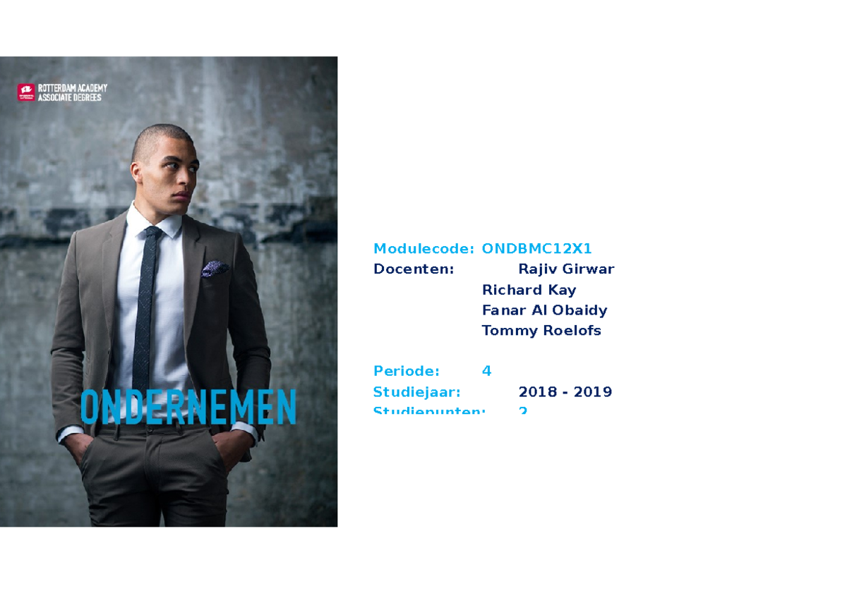 Studiehandleiding Ondbmc 12X1 2018-2019 OP4 - Modulecode: ONDBMC12X ...