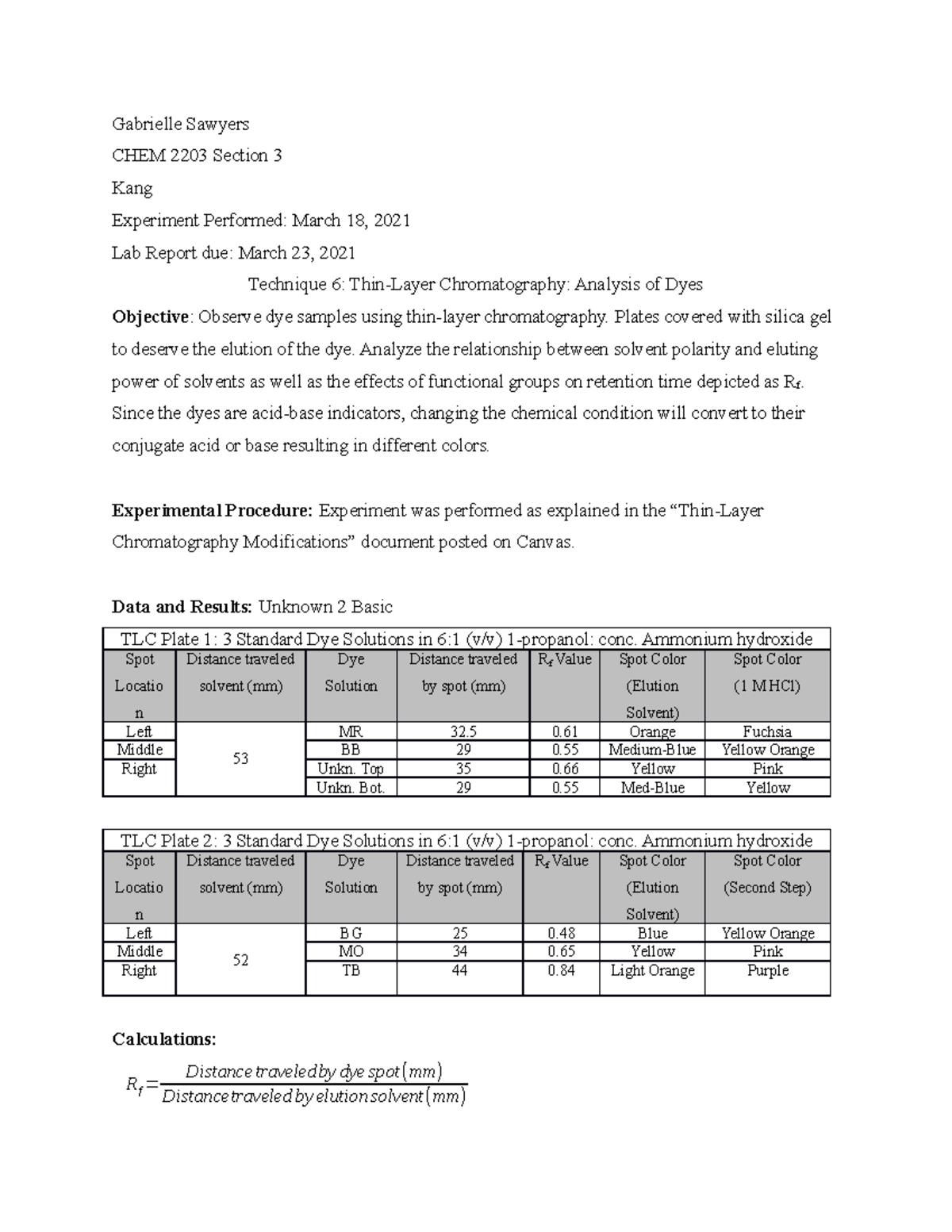 Module 7 Lab Report - CHEM 2203 - Temple University - Studocu