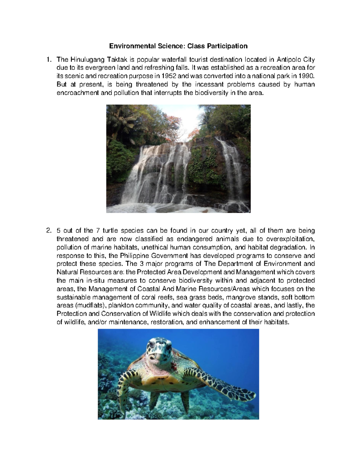Biodiversity in the Philippines - Environmental Science: Class ...