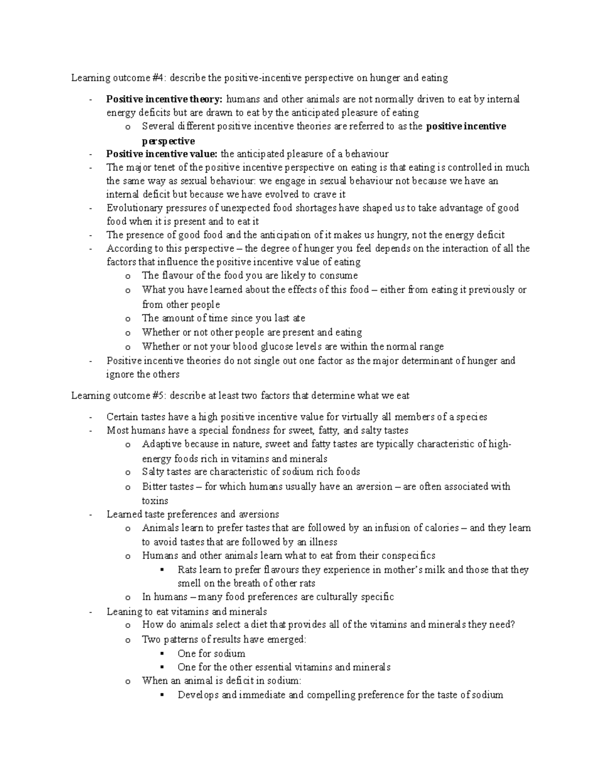 Outcomes 1 - Lecture notes Learning outcome - Learning outcome #4 ...