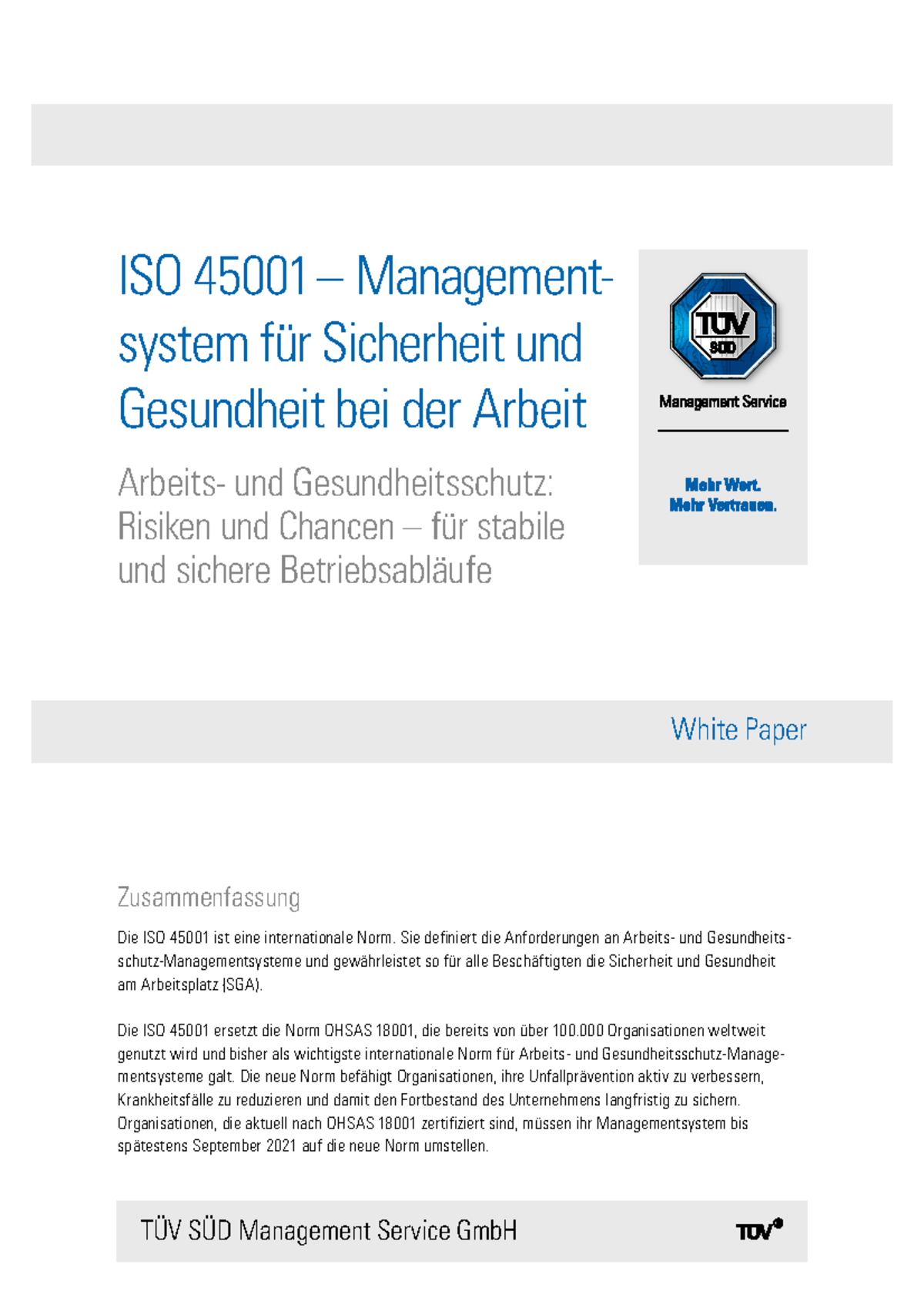Tuv sud iso 45001 - TÜV SÜD Management Service GmbH ISO 45001 ...