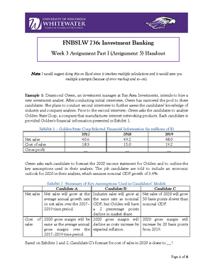 Week 2 Assignment Part III (Assignment 4) Handout - This assignment ...
