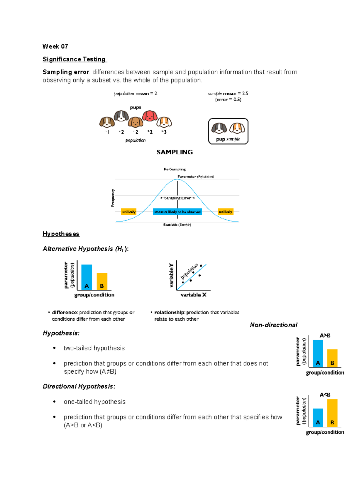Week 07; Significance Testing - PSYC1090 - DMU - Studocu