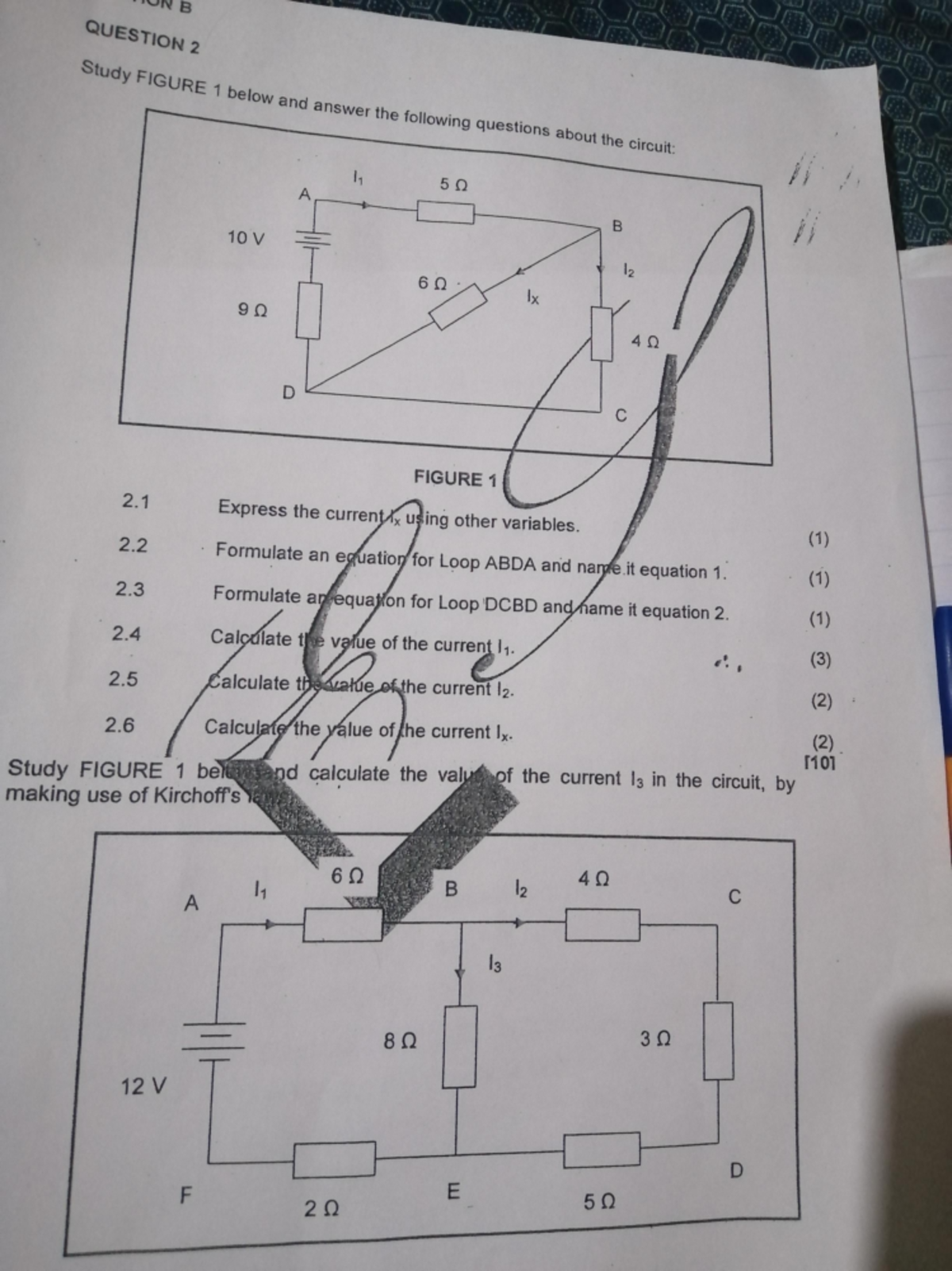 Electrical engineering - B QUESTION 2 Study FIGURE 1 below and answer ...
