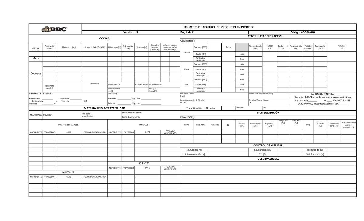 05-001-018 V12 Control Cocimiento Fermen Madur Filtr Pasteuri - FQ ...